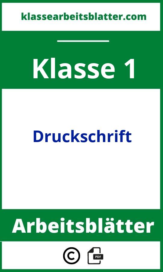 Arbeitsblätter Druckschrift Klasse 1 2025